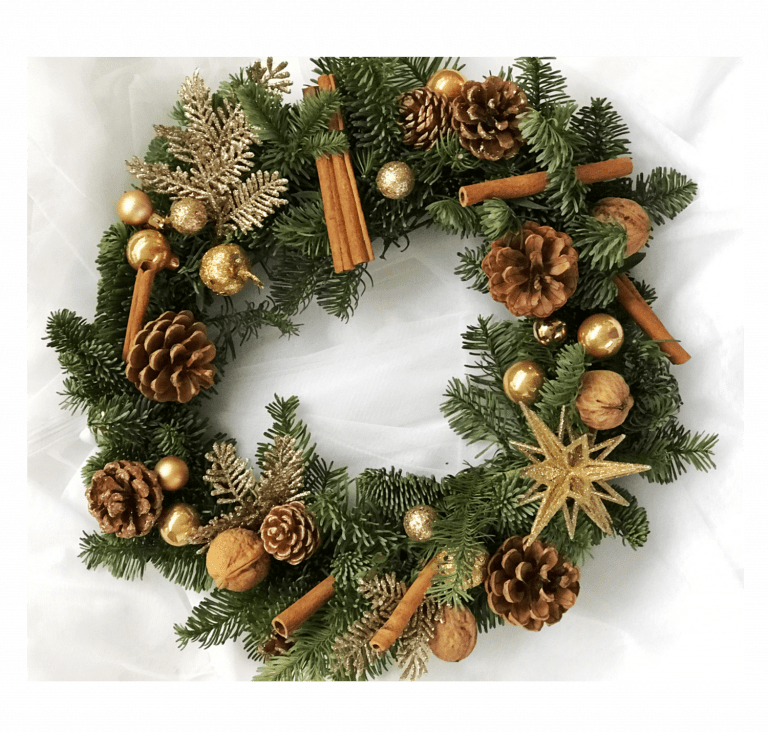 Замовити букет квітів Вінок Різдвяна зірка з доставкою по Києву ...